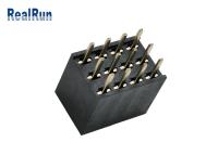China PA6T Brass Female Header Connector PBT UL94V-0 Three Row Y Terminal DC1.5A for sale