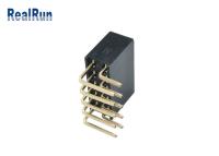 China 2×5P Female Header Connector Y Terminal 90 Degree Bend Dip Insert PA6T for sale