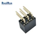 China PA6T DIP Female Header Connector Y Terminal  H8.5 Gold Flash 2*3 Pin 1.5A for sale