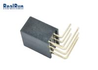 China PA6T DIP Female Header Connector Y Terminal  H8.5 Gold Flash 2*3 Pin 1.5A for sale