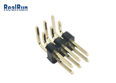 China PBT PA6T PCB Pin Header Connector Right Angle H2.5 Gold Plating IATF 16949 for sale