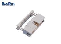 China 16P IDC Crimp Wire Box Header Connector Shroud Pin Header Gold Plated PBT for sale