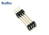 China Dual Layer Pin Header Connector DC500V Horizontal SMT PA6T for sale