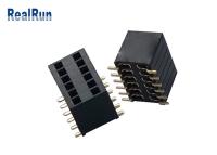 China PA6T Female Header Connector 1.27mm Pitch SMD Type Phosphor Copper Contact for sale