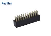 China PA6T PBT 180 Degree Board To Board Connector Female Dual Row Header Connector 2X11P for sale