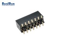 China Dual Row 14Pin Board To Board Female Header PA6T 1.27 Mm SMD Header With Post for sale