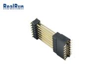 China PA6T Male Pin Header Connector Dual 7P SMT Connector Gold Tin Plating for sale