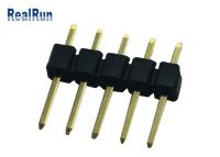 China PCB Pin Header Connector 2.54 mm Pitch Brass Contact Solder Termination for sale