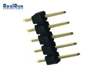 China PCB Pin Header Connector 2.54 mm Pitch Brass Contact Solder Termination for sale