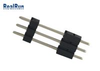 China PA6T Brass PCB Pin Header 3 Pin 3A 180 Degree Straight Single Row Header Connector for sale