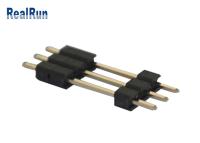 China PA6T Brass PCB Pin Header 3 Pin 3A 180 Degree Straight Single Row Header Connector for sale