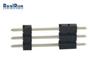 China PA6T Brass PCB Pin Header 3 Pin 3A 180 Degree Straight Single Row Header Connector for sale