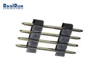 China PCB 2.54 Mm Pin Header PA6T Black Straight 4P Dual Row Pin Header for sale