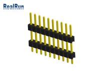 China Dual Plastic 10P Male Pin Header Connector 0.1 Inch PA6T PBT PA46 For PCB for sale