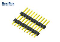 China Dual Plastic 10P Male Pin Header Connector 0.1 Inch PA6T PBT PA46 For PCB for sale