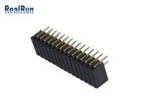 China Right Angle Type Female Pin Header Connector ISO9001 PA6T Dual Row 30 Position for sale