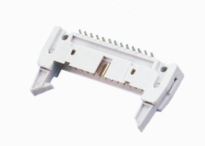 China IDC Ejector 6-64P 2.54 SMT Male Header Connector Long Latch Shrouded Header Connector for sale