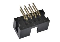 China 2x4P Box Header Connector PA6T UL94V-0 90 Degree Bend Pin Connector for sale