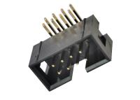 China 2x4P Box Header Connector PA6T UL94V-0 90 Degree Bend Pin Connector for sale