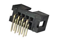 China 2x4P Box Header Connector PA6T UL94V-0 90 Degree Bend Pin Connector for sale