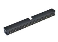 China PA6T Black Straight Box Header Connector H9.0 Gold Flash PCB 2X32P Male Header for sale