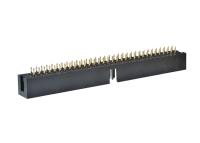 China PA6T Black Straight Box Header Connector H9.0 Gold Flash PCB 2X32P Male Header for sale