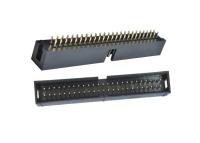 China Dual Row 50P Gold Stamping Box Header Connector Brass Straight Wire To Board Conenctor for sale