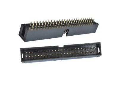 China Dual Row 50P Gold Stamping Box Header Connector Brass Straight Wire To Board Conenctor for sale