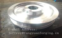 China 4140 42CrMo4 SCM440 Alloy Steel Rail Forged Wheel Blanks Quenching And Tempering Finish Machining Mine Industry for sale