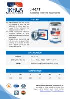 China High Chromium Cast Iron JH-143 Flux Cored Hardfacing Welding Wire For Raw Material Mill, Slag Mill for sale