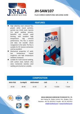 China Low Temperature Impact Toughness And High Temperature Oxidation Resistance jh-Saw107 Welding Flux for sale