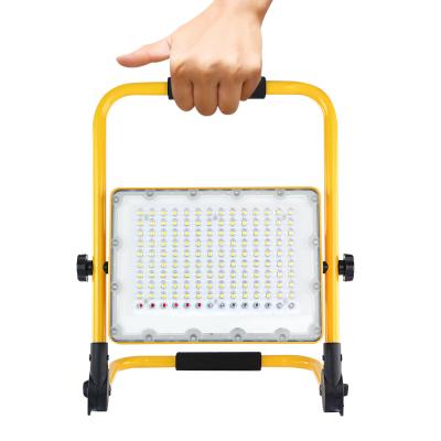 China Yellow Rechargeable LED Work Light 2000 Lumen 48W-90W Foldable 7 Inch Portable Aluminum Construction for sale