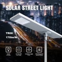 China Motion Detection All-In-One Solar LED Street Light 60W-300W with IP65 Waterproof & 10m Sensor Range for sale
