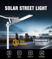 China 100 W IP65 Solar Powered LED Street Lights Cool White 50000 Hours Life Span for sale