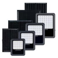 China SMD 2835 LED Solar Powered Flood Light 100W IP65 Waterproof 10000mAh Battery for sale
