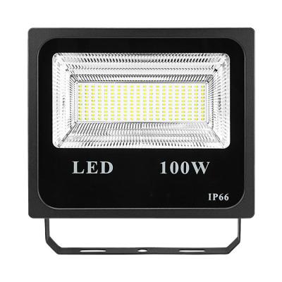China Black Aluminum Outdoor LED Flood Light 100W 200 Beads High Lumen IP65 120 Degree Beam Angle for sale