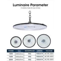 China LED UFO High Bay Light 100W 150W 200W Industrial Warehouse Garage Canopy Lighting 6500K IP65 Dimmable for sale