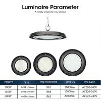 China KCD UFO LED High Bay Light 100W 150W 200W IP65 16000-32000lm High Lumen Industrial Lighting for sale