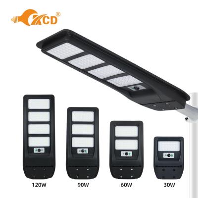 China KCD TR86 100W Solar LED Street Light IP65 DC12V 120° Beam Angle Wall Pole Mount for sale
