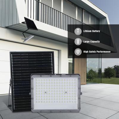 China KCD Solar Flood Light 200W 300W IP67 Outdoor Super Brightness Commercial Rechargeable for sale