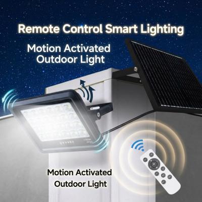 China Solar Flood Light 100W 200W 300W LED Outdoor IP65 Waterproof Motion Sensor with Remote Control for sale