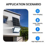 China TK-T1 LED Solar Flood Light, Upgraded Topcon Solar Panel, IP65 Waterproof, Remote Control & RGB Optional, Outdoor Solar Security Flood Light for sale