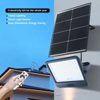 China TK-T1 LED Solar Flood Light, Upgraded Topcon Solar Panel, IP65 Waterproof, Remote Control & RGB Optional, Outdoor Solar Security Flood Light for sale