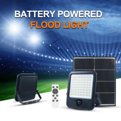 China TK‑T3 Commercial‑Grade LED Solar Flood Light, Die‑Cast Aluminum Housing, IP67, LiFePO4 Battery, Advanced PIR Motion Sensor, Off‑Grid Outdoor Project Lighting for sale