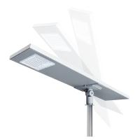 China 50W-200W Outdoor LED Solar Street Light with Remote Control, IP65 Rating, and 25-60Ah Battery Options for sale