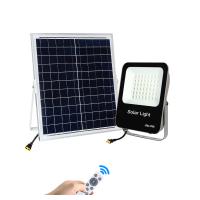 China IP65 Waterproof Aluminum Solar Flood Lights 15W-150W with Remote Control and 10-12 Hour Lighting for sale
