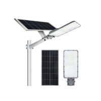 China 170lm/W Solar Powered LED Street Light with 30W Panel and 25Ah Battery for Outdoor Pathway Lighting for sale
