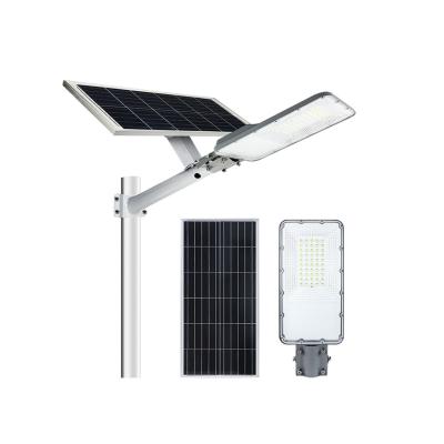 China 170lm/W Solar Powered LED Street Light with 30W Panel and 25Ah Battery for Outdoor Pathway Lighting for sale