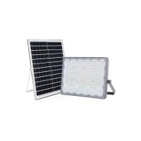 China 100W Solar LED Flood Light with LiFePO4 Battery, IP65 Waterproof Rating, and Remote Control for Outdoor Area Lighting for sale