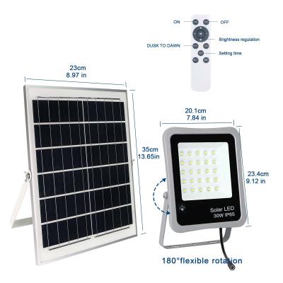 China ODM High Lumen Outdoor IP65 Solar Powered Flood Light 23cm for Parks for sale